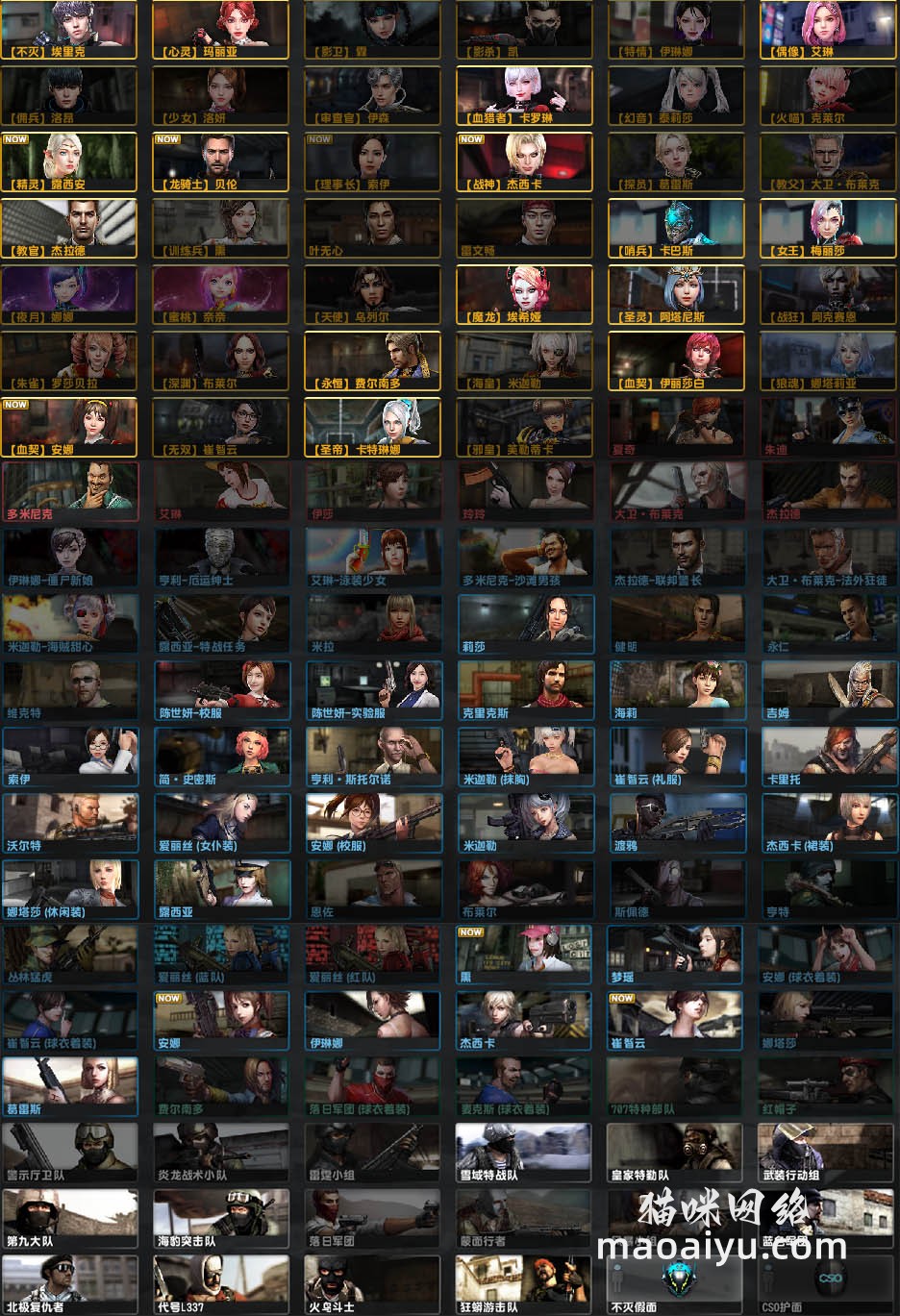 反恐精英CSOL所有人物女角色大全-猫咪网络